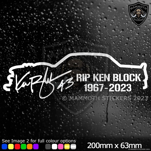 KEN BLOCK RIP Car Sticker Window Bumper Decal Tribute Drift Gymkhana ...