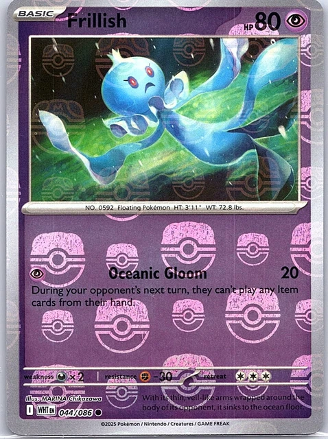 FRILLISH (MASTER BALL) 044/086 SV: White Flare - Pokemon Card - NM $18. ...