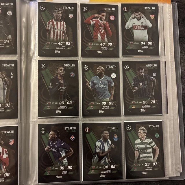 MATCH ATTAX 25/26 Stealth Strike Full complete set of 18 cards ...