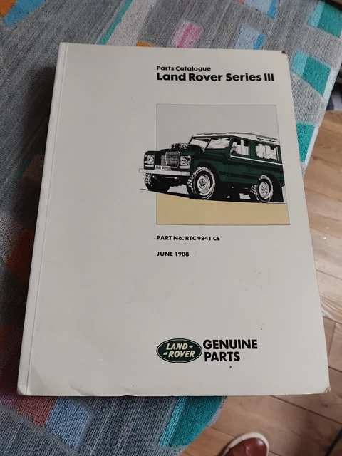 LAND ROVER SERIES III Factory Parts Catalogue 1988 3 V8 4 Cylinder ...