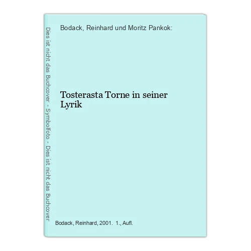 TOSTERASTA TORNE IN seiner Lyrik Bodack, Reinhard und Moritz Pankok ...