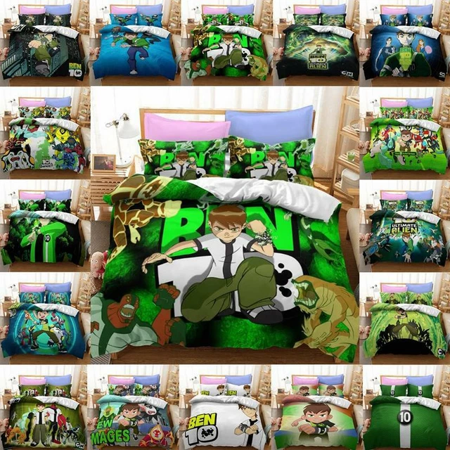 BEN 10 OMNITRIX Cartoon Kids Boys Quilt Doona Duvet Cover Set Single ...