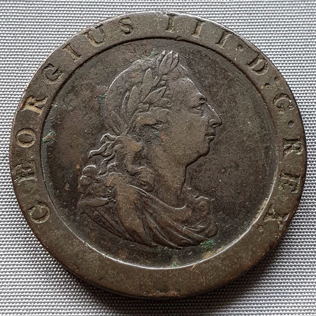 1797 THE FIRST GB Copper Penny George III Cartwheel Old Antique Coin £ ...