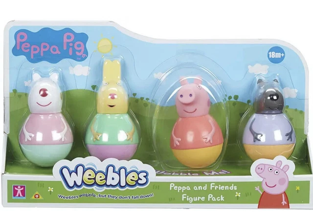 PEPPA PIG WEEBLES Figure Pack Includes Suzy Sheep Danny Dog and Rebecca ...