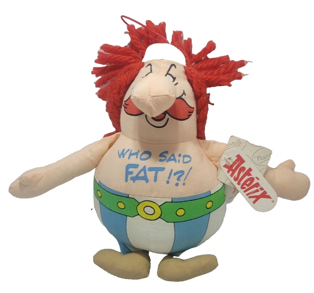 ASTERIX THE GAUL Obelix Parc Who Said Fat!?! Plush Soft Vintage Toy ...