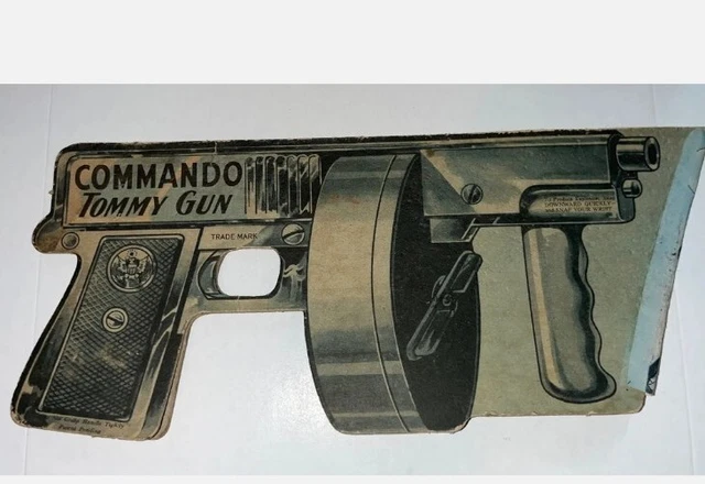 RARE WWII 1940S Commando Soldier Tommy Gun Snap Dime Store Toy ...