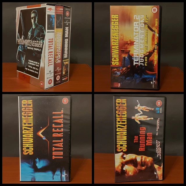 ARNOLD SCHWARZENEGGER VHS Boxset Terminator 2 Running Man Total Recall ...