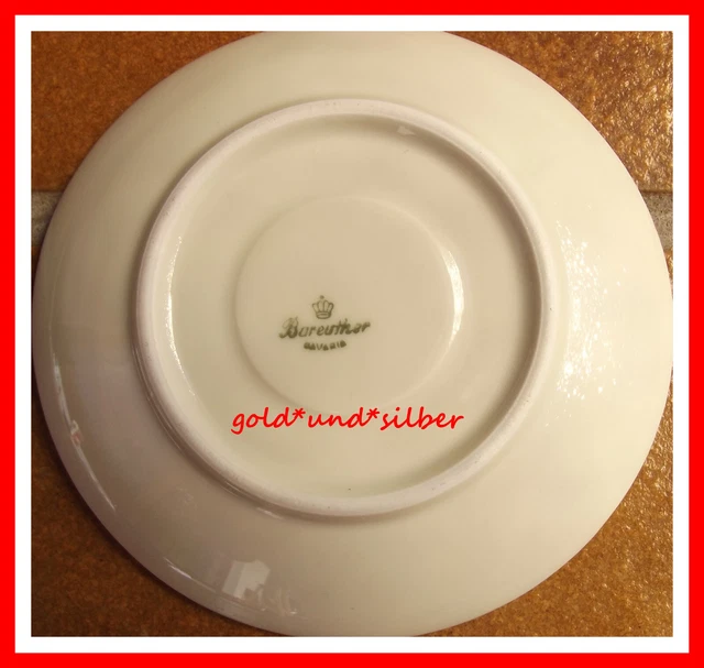 VINTAGE BAREUTHER PORZELLAN BAVARIA Teller BLÜTEN Gräser LAUB mit ...