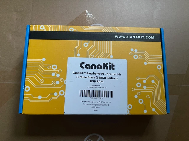 CANAKIT RASPBERRY PI 5 Starter Kit Turbine Black 128GB Edition 8GB RAM ...