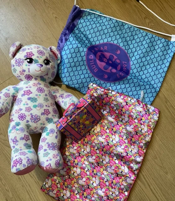 BUILD A BEAR Bundle -Overnight Sleepover Set . Bear , Sleeping Bag ...