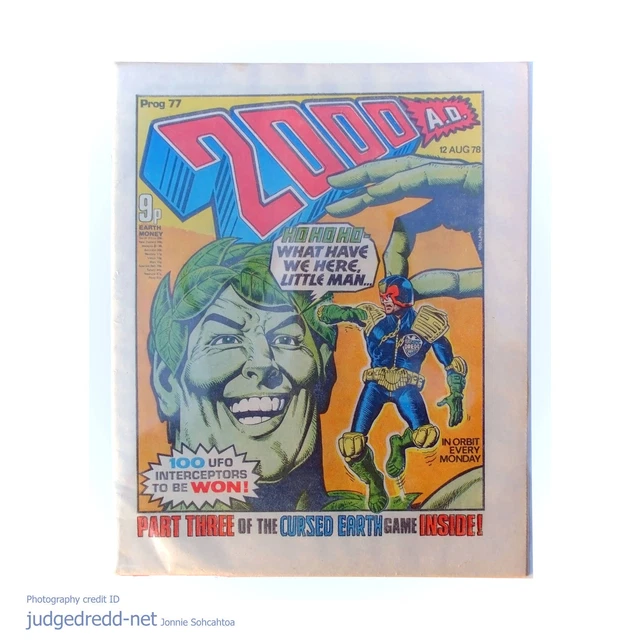 2000AD PROG 77 Banned Judge Dredd Brian Bolland Comic Bag and Board 12 ...