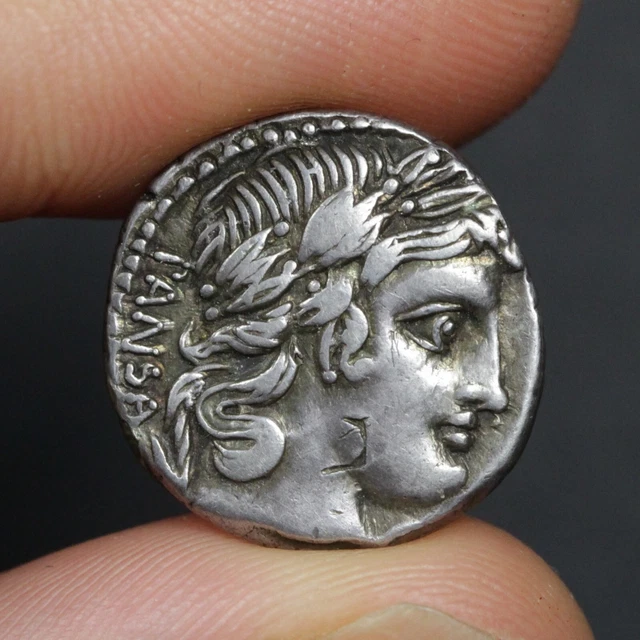 APOLLO GOD OF the Sun Denarius Ancient Roman Republic Silver AR Coin ...