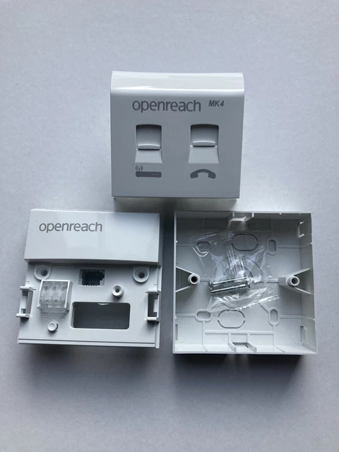BT OPENREACH MASTER Socket NTE5c MK2 & VDSL/ADSL Faceplate MK4 With ...