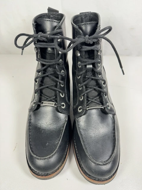 HARLEY DAVIDSON OWENS Leather Boots Lace Up Men’s 10.5M Black £63.35 ...