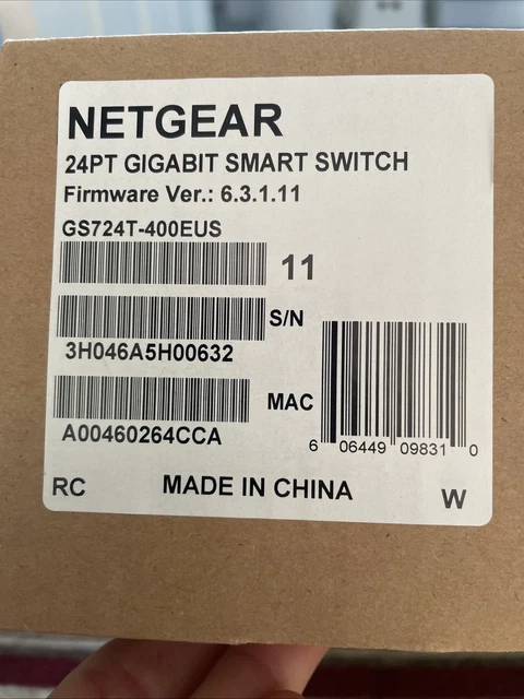 NETGEAR GS724TV6 24-PORT Smart Cloud Managed GbE Access Switch w/ 2 x ...