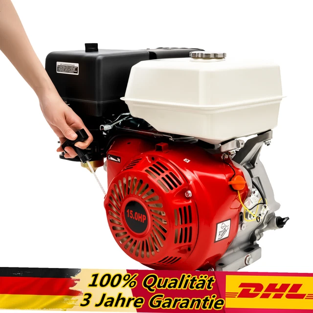 4-TAKT 15 PS OHV Einzylinder Benzinmotor Schwerlastmotor 9.7KW 420CC Luftkühlung EUR 271,47 ...