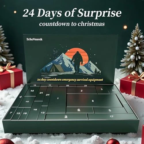 SURVIVAL ADVENT CALENDAR 2025 for Men - 24 Day Christmas Countdown with £41.29 - PicClick UK