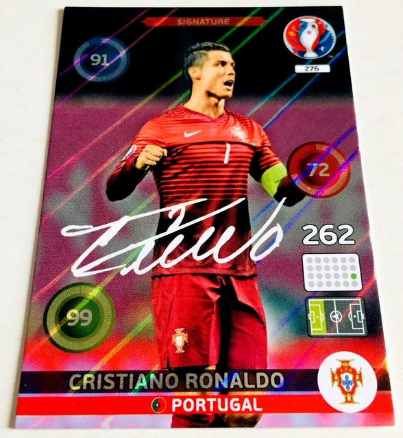 CRISTIANO RONALDO SIGNATURE firmata Uefa EURO 2016 ADRENALYN XL PANINI ...