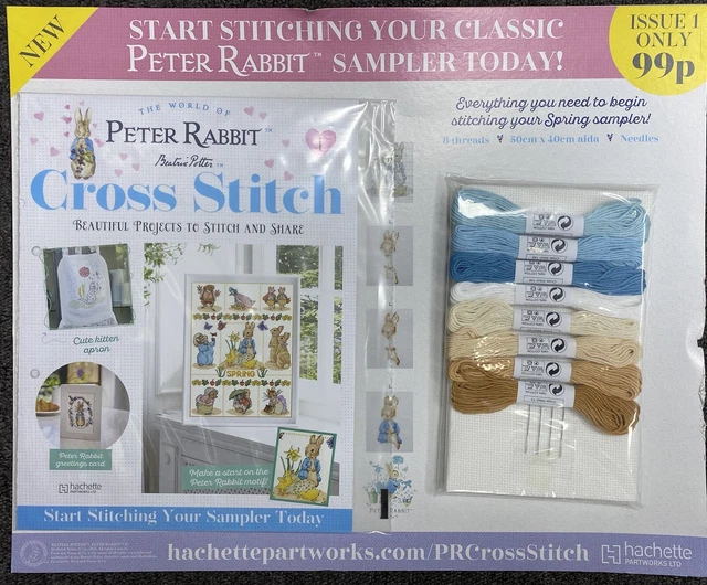 HACHETTE BEATRIX POTTER Peter Rabbit Cross Stitch Partwork Collection ...