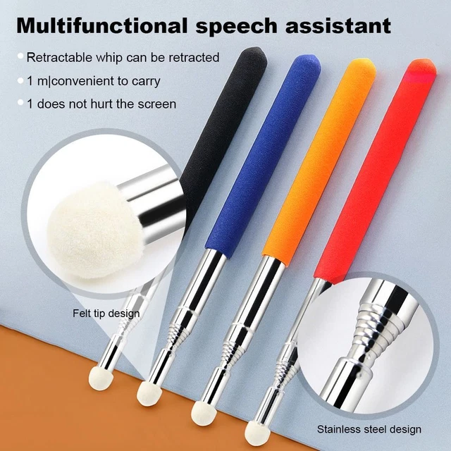 TEACHING STICK TELESCOPIC Rod Handheld Presenter Whiteboard Pointer Pen ...