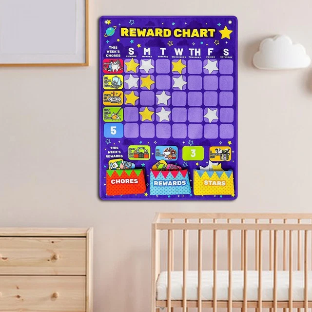 BEHAVIOR CHART FOR Kids at Home Hanging Educational Toys Star £16.14 ...