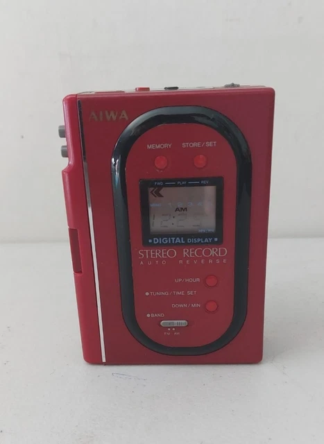 RARE 1980S RED Aiwa HS-J150 Radio Cassette Walkman Player Recorder #sn3 EUR 45,97 - PicClick FR
