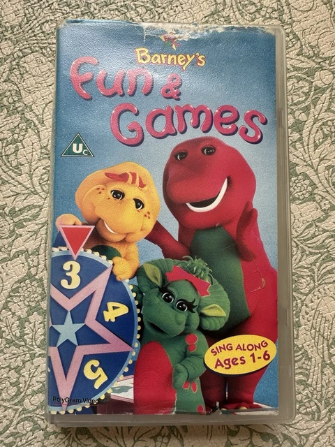 VINTAGE BARNEY'S FUN & Games VHS 1997 PolyGram Video Children's Classic ...