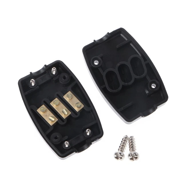13A INLINE CONNECTOR Box 3 Terminal Join Cable Wire Mains Electrical ...
