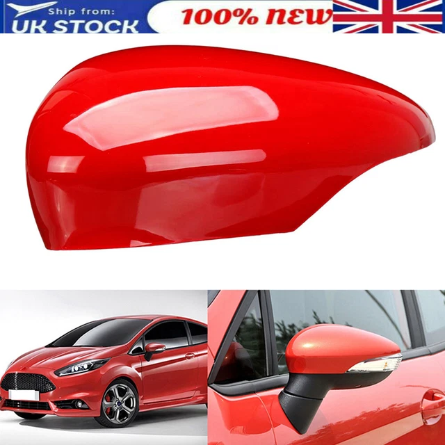 FOR FORD FIESTA Mk7 Race Red Door Wing Mirror Cover Cap Casing Left ...