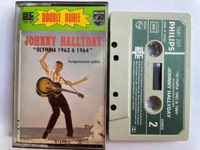 CASSETTE AUDIO JOHNNY Hallyday Olympia 1962 / 1964 Double Duree Philips ...