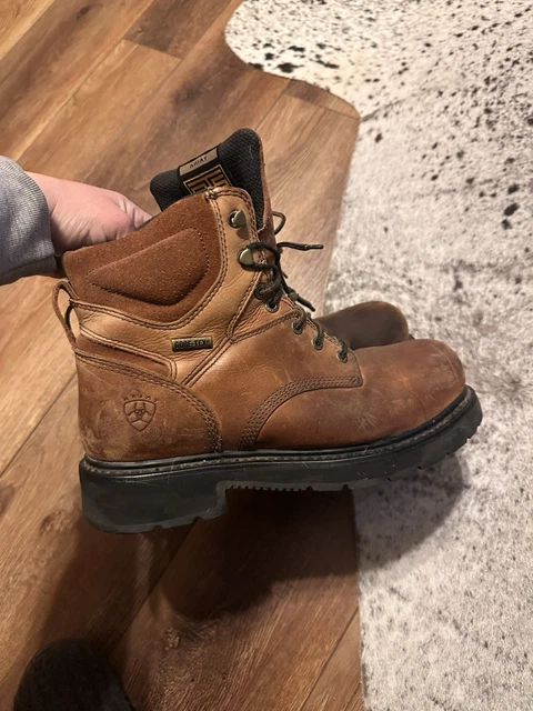 MENS ARIAT STEEL Toe Work Boots 9.5EE Brown Leather Lace Up £26.76 ...