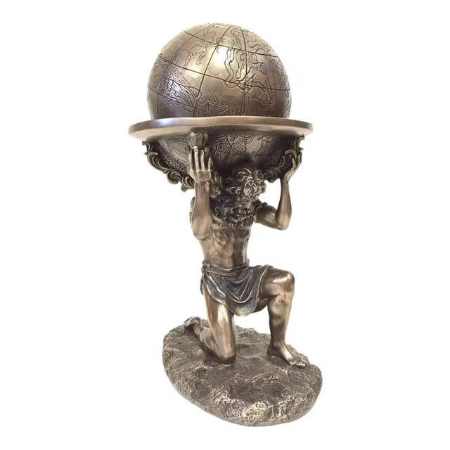 ATLAS TITAN CELESTIAL Sphere Mythology Greek Statue Sculpture Bronze ...