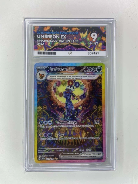 2025 UMBREON EX Prismatic Evolutions Secret Illustration Rare 161 Ace ...