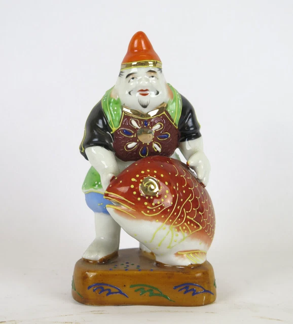 PETITE STATUE EN Porcelaine Kutani Japon Japonais Ebisu Webisu Hiruko CM2 À EUR 75,58 - PicClick FR