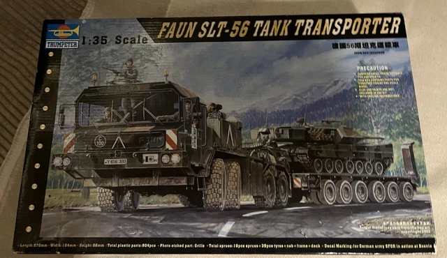 FAUN SLT 56 Panzer Transporter Tank Franziska 1:35 Model Kit Trumpeter ...