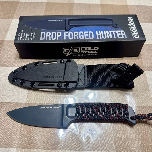 COLD STEEL DROP Forged Hunter Knife, Black £169.44 - PicClick UK