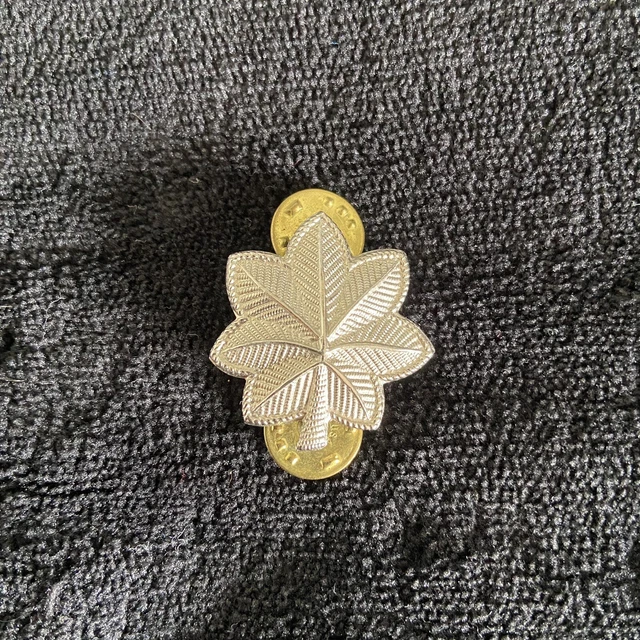 WWII US ARMY Military Lt Colonel Rank Pin Silver Oak Leaf Oakleaf ...