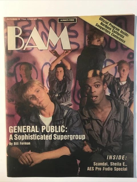 BAM MAGAZINE #193 1984 General Public Scandal Sheila E. AES Pro Audio ...