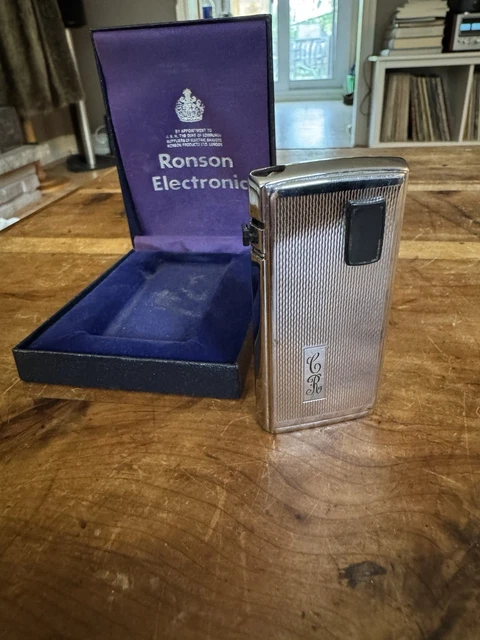 RONSON VARAFLAME ELECTRONIC Pocket Lighter With Original Box VIntage ...