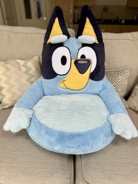 BLUEY CHARACTER PLUSH Soft Children’s Chair Seat Sofa Rare Collectible ...