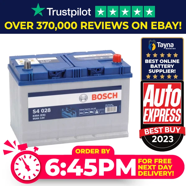 BOSCH 249 / 335 S4 028 Car Van Battery S4028 12V 95Ah -4 Yr Wty Next ...