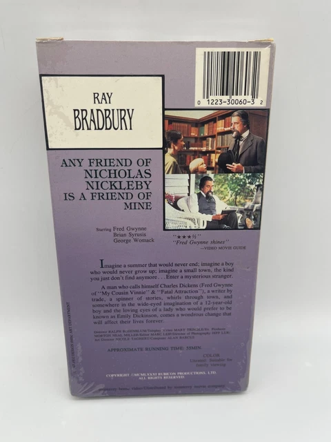 RAY BRADBURY VHS Video Any Friend Of Nicholas Nickleby Fred Gwynn New ...