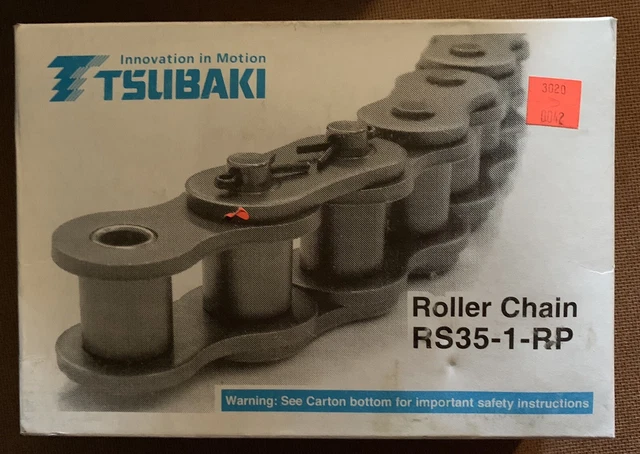 TSUBAKI RS35-1-RP ROLLER Chain, 10' ft 3.048m 320 Links $79.00 ...
