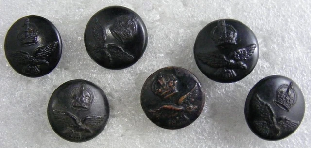 6 X AUSTRALIA: Original Buttons: WW2 RAAF, 17mm, 1 metal (Stokes) 5 ...