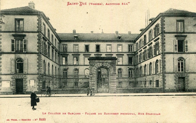 CARTE SAINT DIE Collège de Garçons Façade du Bâtiment Principal Rue ...