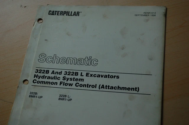 CAT CATERPILLAR 322B Bagger Hydraulik Schema Schlauch Diagramm Handbuch ...