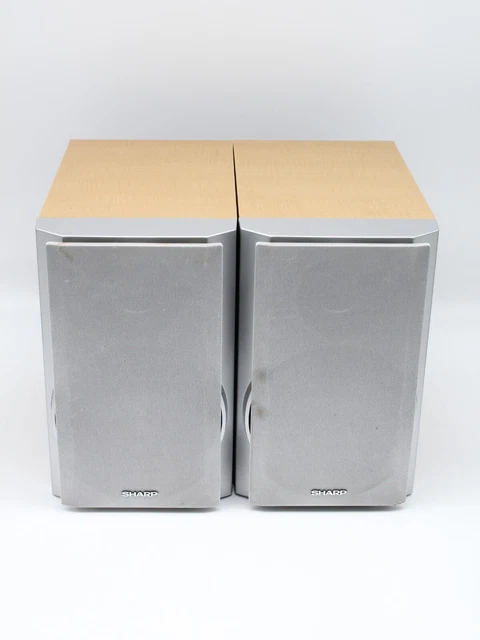 SHARP CP-HP600E SPEAKERS 2.0 Bookshelf Speaker System 6 Ohm Impedance ...