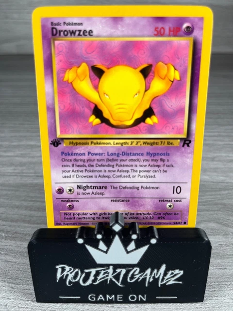 DROWZEE 54/82 1ST Edition Common Team Rocket WOTC Pokemon Card TCG EUR ...