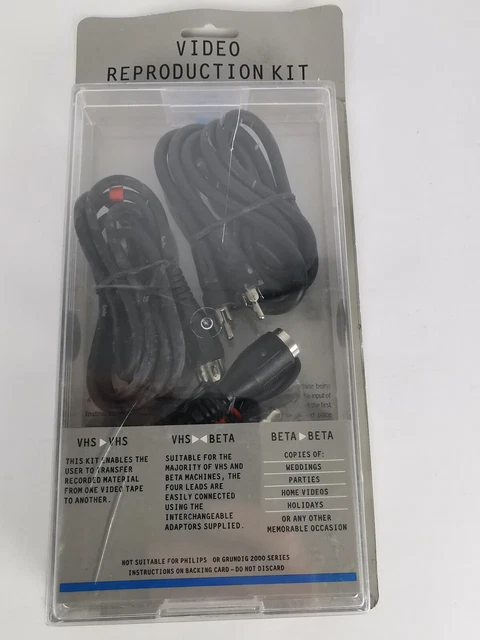 VINTAGE BOOTS VIDEO Reproduction Kit VHS BETA 5-Pin DIN, BNC, UHF ...
