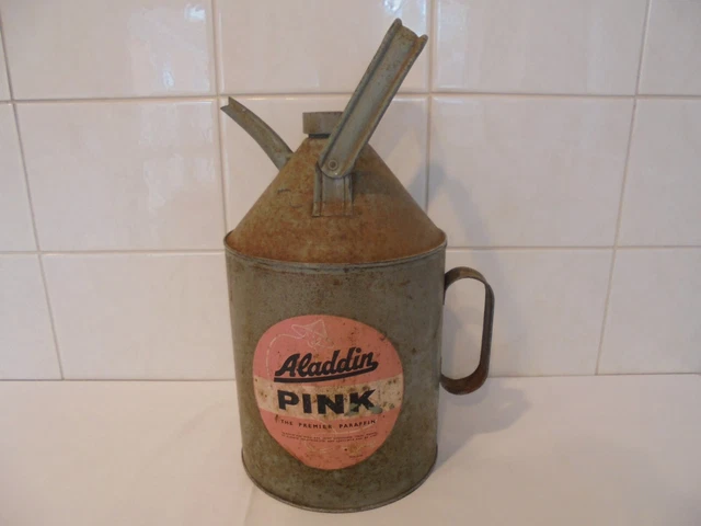VINTAGE ALADDIN PINK Paraffin Can £9.99 - PicClick UK